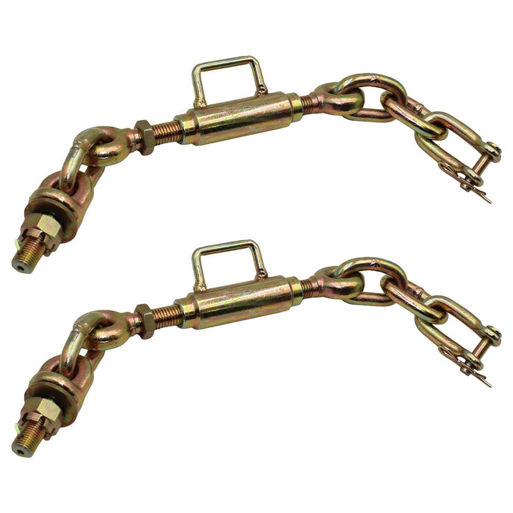 2 Universal Fit 3 Point Hitch Turnbuckle Sway Check Chain Stabilizer 1