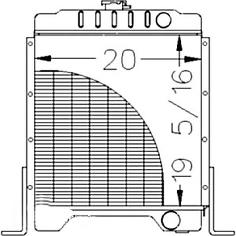 3 Row Radiator Fits Case 1840 1845C Diesel Motor Skid Steer Loaders 30