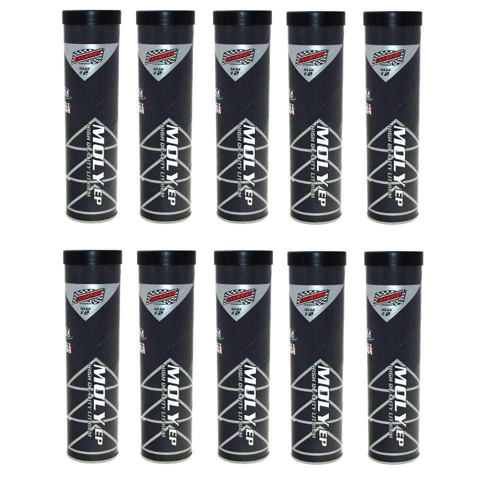 10 PK NLGI #2 Lithium Moly Extreme Pressure Grease Tubes For Full Size