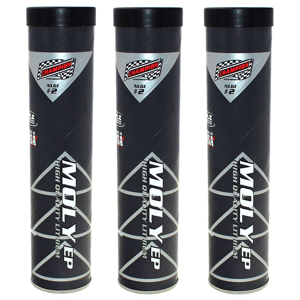 3PK NLGI #2 Lithium Moly Extreme Pressure Grease Tubes For Full Size G