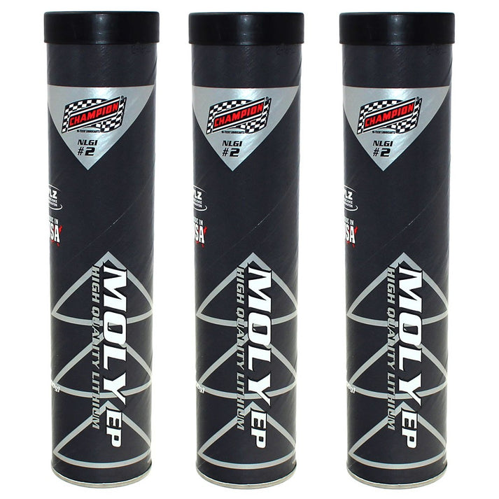 3PK NLGI #2 Lithium Moly Extreme Pressure Grease Tubes For Full Size G