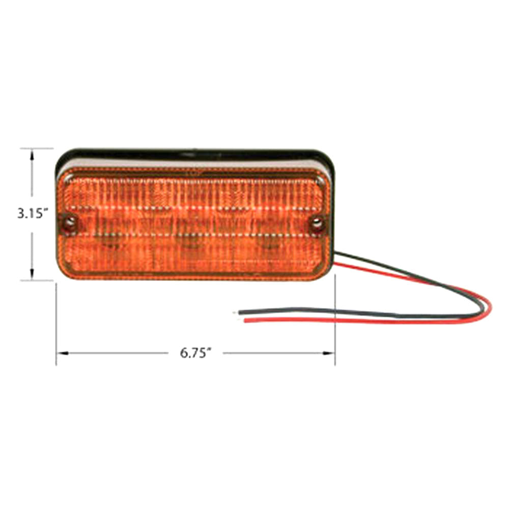 Amber LED Flasher Tail Light Lamp Fits Willmar Replaces 107324C91