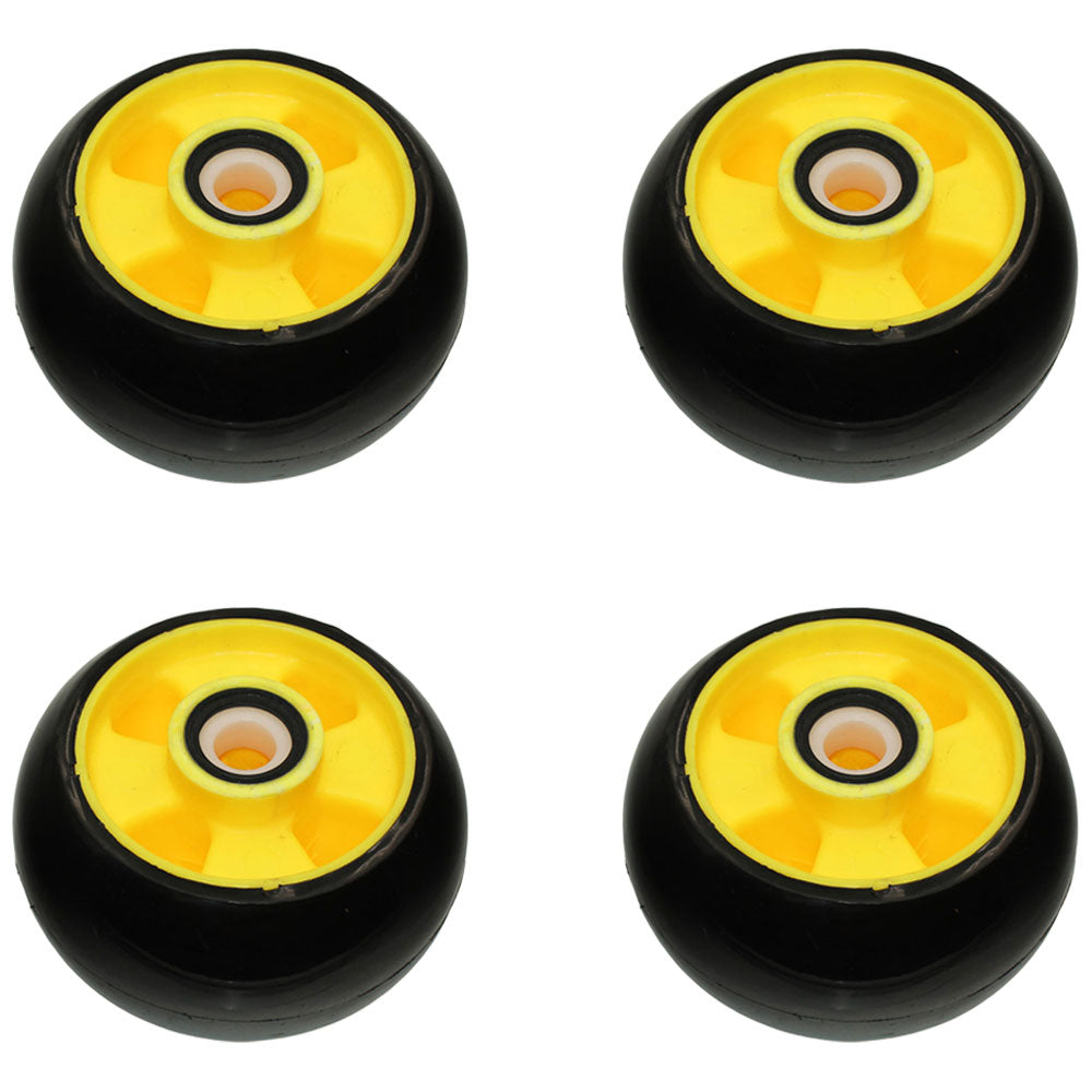QTY 4: Yellow Deck Gage Wheel Fits John Deere Replaces AM115488