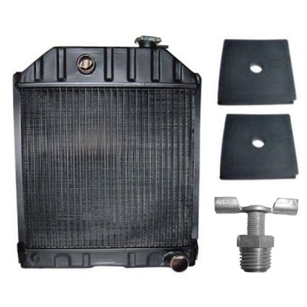 ESL10500 Radiator w/ Drain Tap & 2 Pads Fits Farmtrac