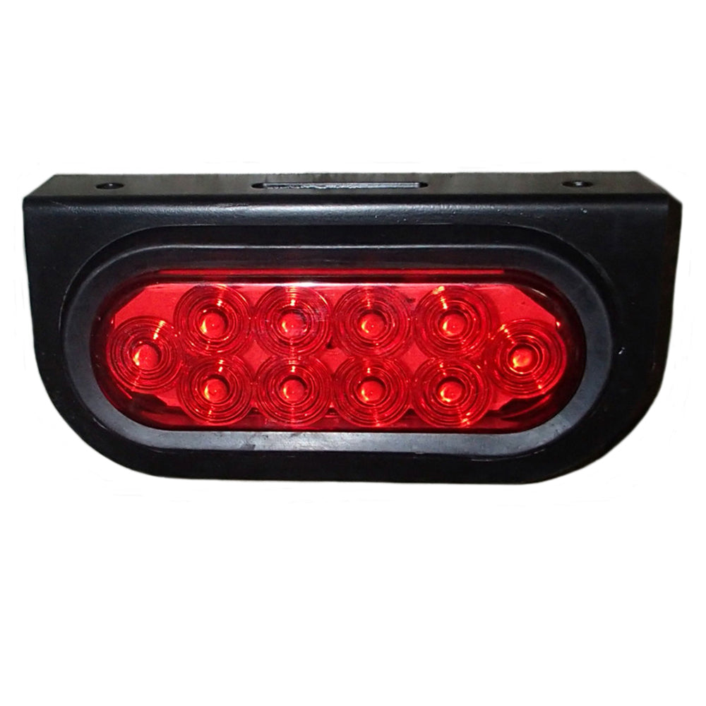 One 6'' Oval Trailer light including Mounting Bracket and Wire Pigtail