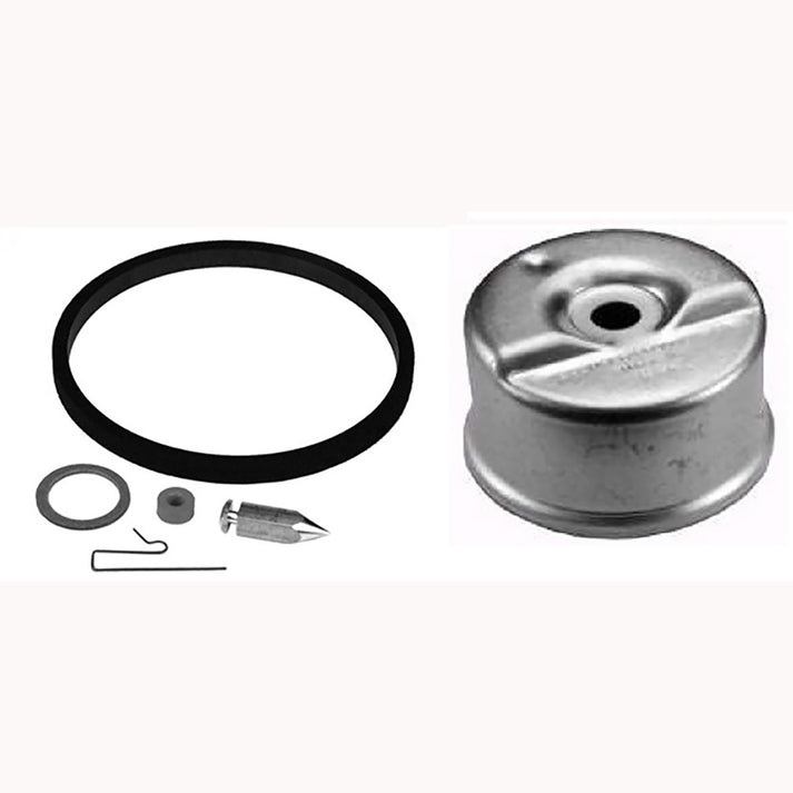 Carburetor Float Valve Kit & Bowl Fits Toro Powerlite Fits CCR1000 Sno