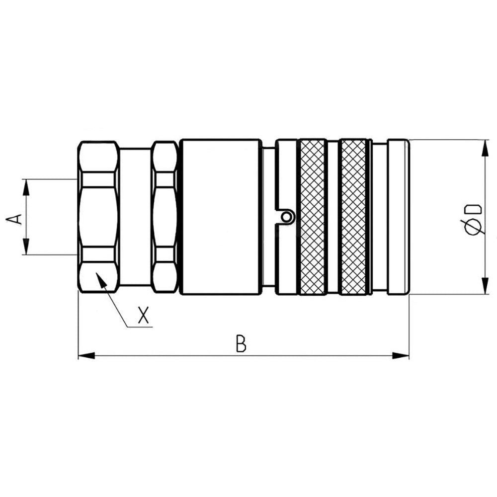 Female Coupler Fits Thomas Replaces FEM-501-8FP-NL