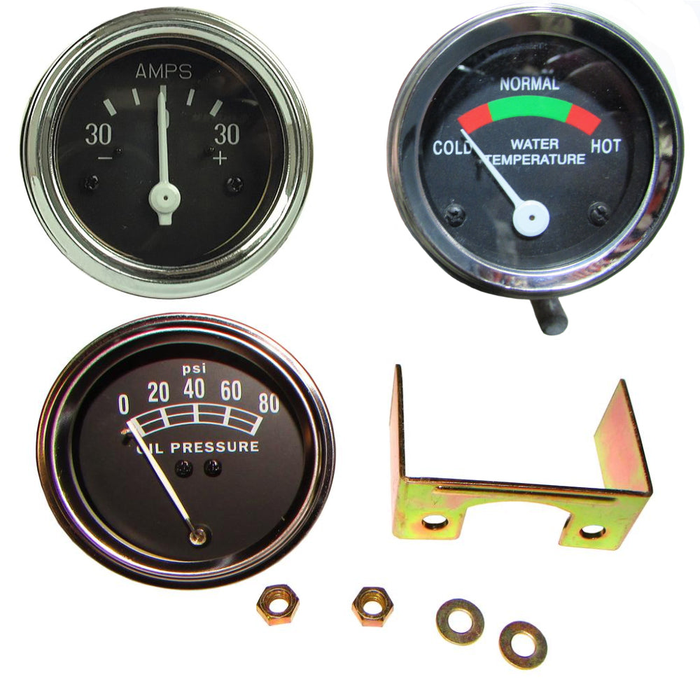 K11638 Oil Pressure, Ammeter, and Water Temp Gauge Set Fits David Brow