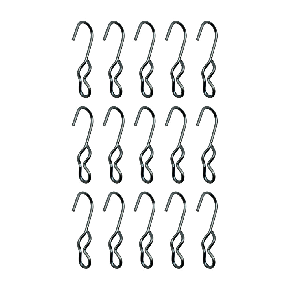 SJ Hooks 15 Piece Set Steel Construction for Rope Shock Cord Bungee Co