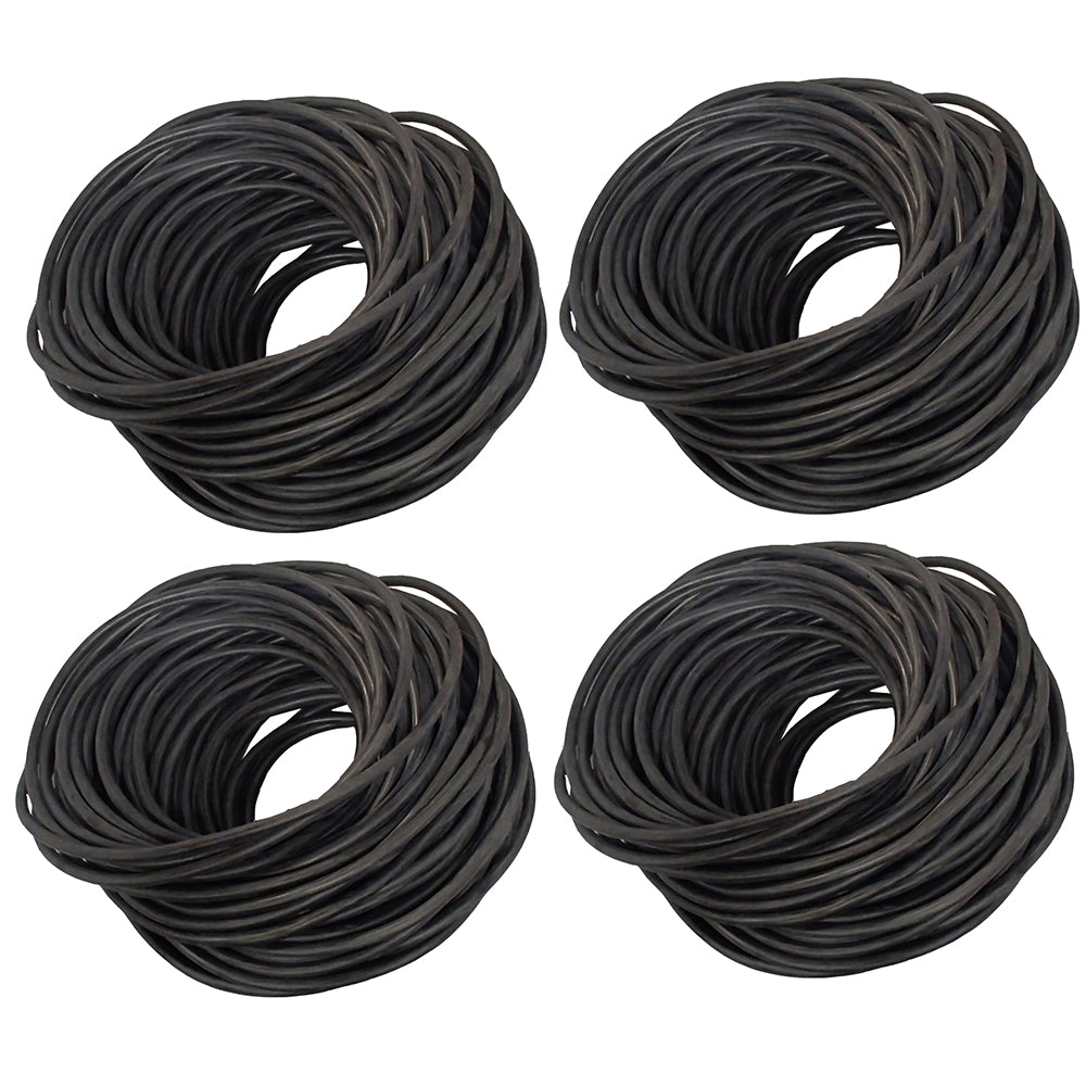 4 Rolls Rubber Rope 3/8" Solid Tarp Tie Strap Bungee Flatbed Truck Tra
