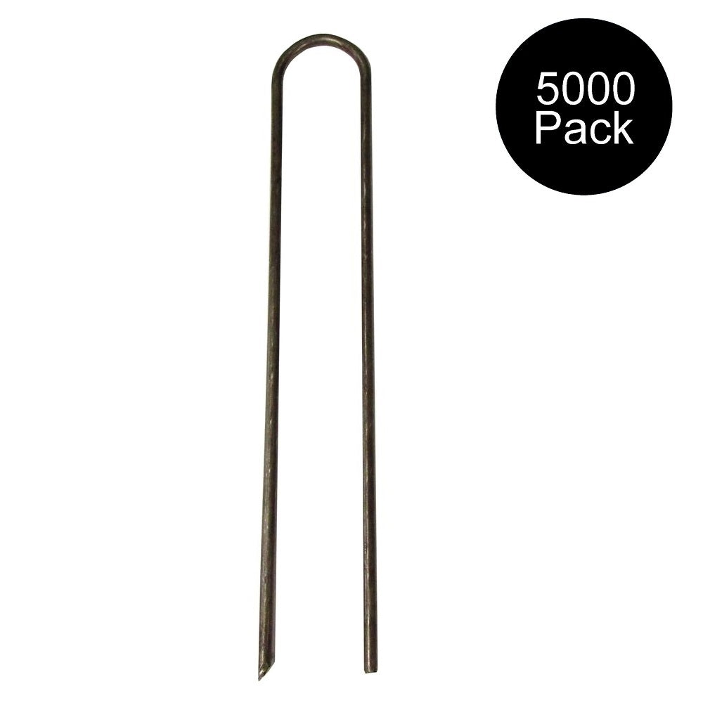 5000 Pack 6" Landscape Staples Round Top Dog Fence Soil Sod Staple Anc