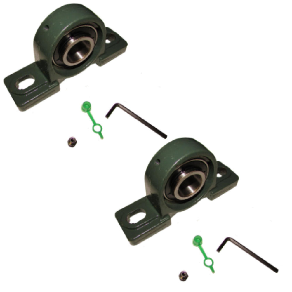 2 PC 1" Salt Spreader Pillow Block Bearing w/ Zerk Bottom UCP205-16 So