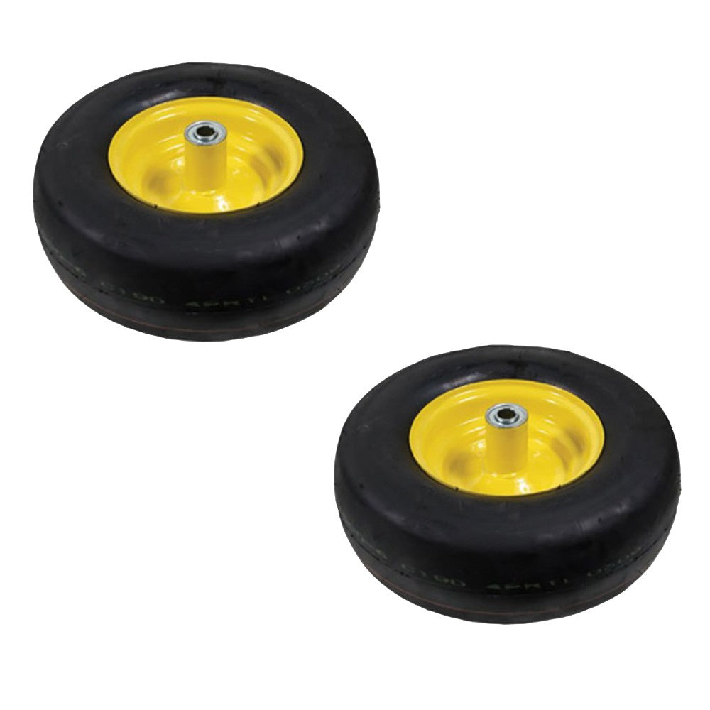 (2) Pack Front Caster Wheels Fits John Deere Z915B Z915E ZTrak Mower T
