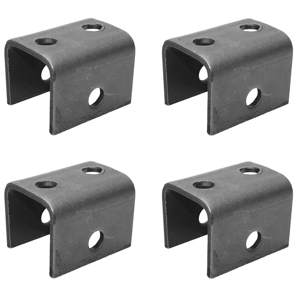 (4) Four Steel Weld-On Hangers for Single Axle Trailer 1-3/4" Leaf Spr
